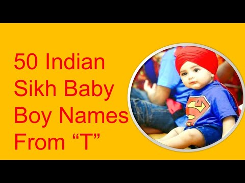 Indian Sikh Baby Boy Names Starting With "T"