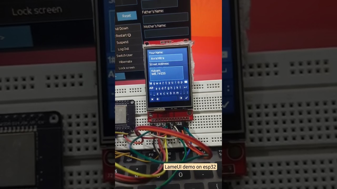 LameUI demo running on ESP32. github.com/abhra0897/LameUI