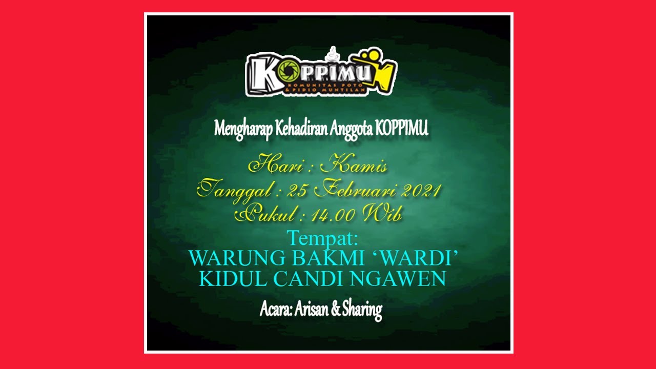 Undangan Pertemuan KOPPIMU.....