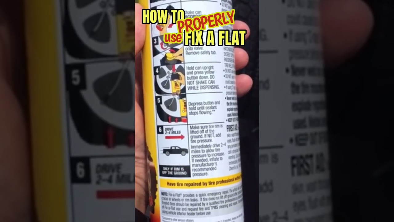 HOW TO PROPERLY USE FIX A FLAT. #shorts #youtubeshorts