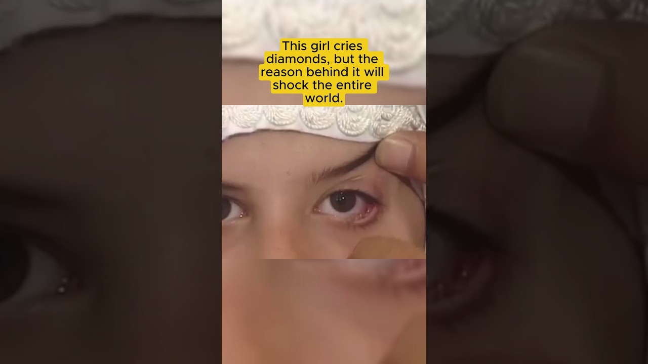 This girl cries diamonds, but the reason behind it will shock the entire world. #viral #trending