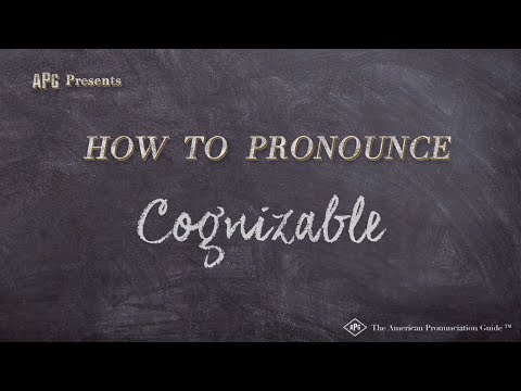 How to Pronounce Cognizable (Real Life Examples!)