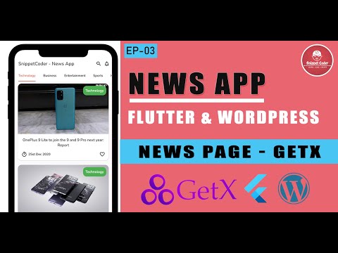 Learn Flutter News Application using GetX and WordPress Custom API EP 03 News Page GetX ...