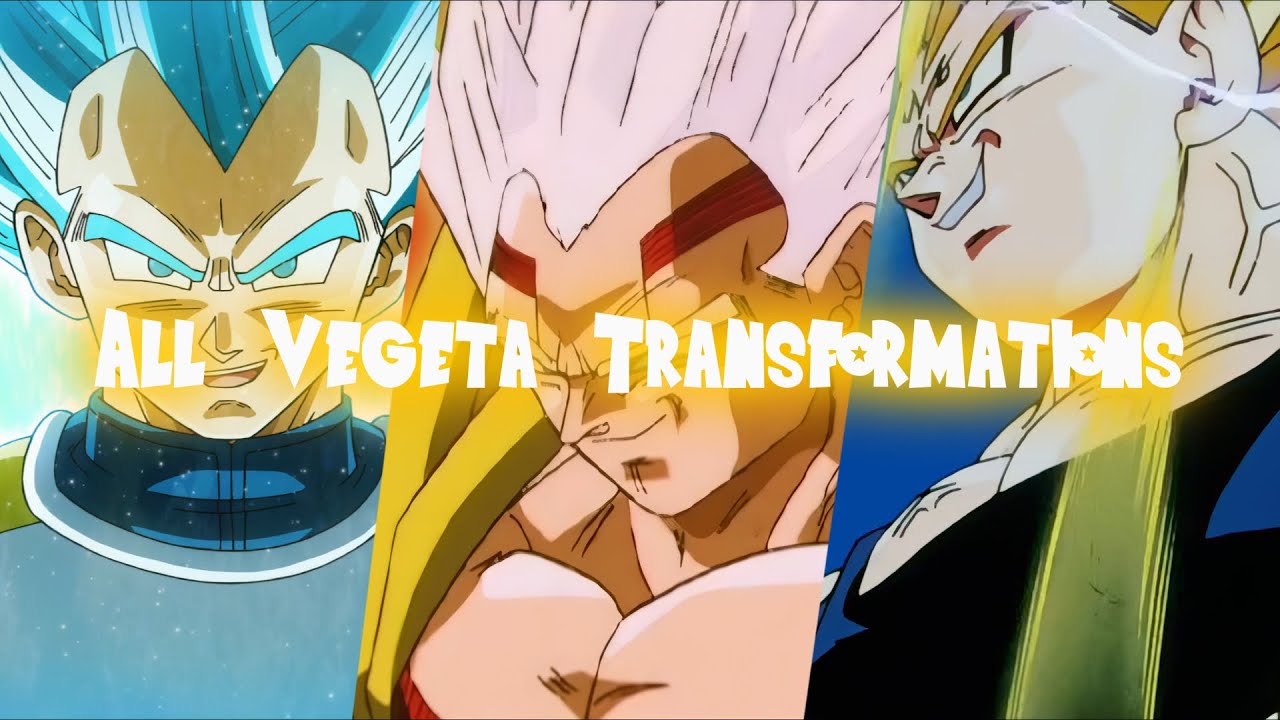 All Vegeta Transformations | Full HD (60FPS)