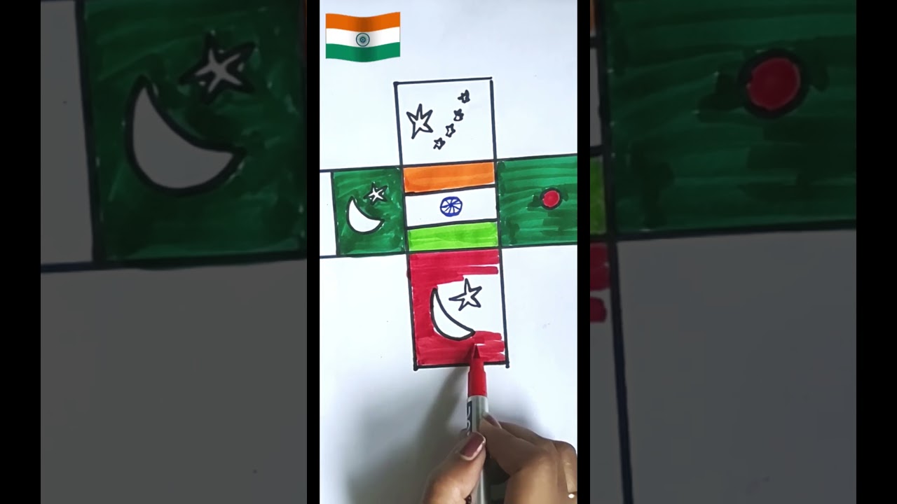 🇮🇳🇵🇰🇧🇩🇨🇳 #shorts #howto #youtubeshorts #drawing #littleslearningtvart