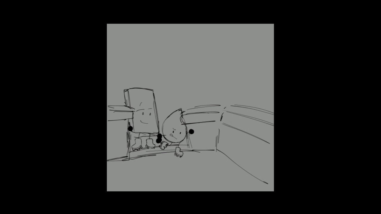Eraser And Teardrop Goes Skating (Eraserdrop) [BFDI Comic]