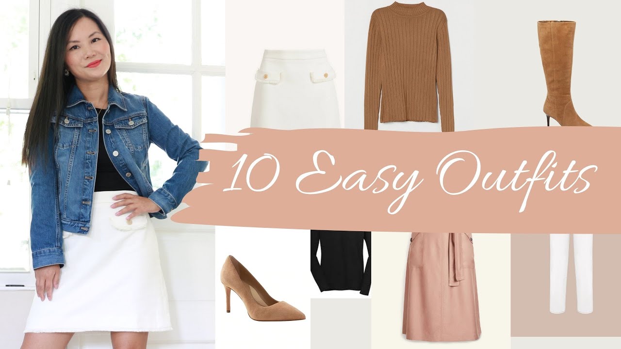One denim jacket, 10 fall outfits (in 6 minutes)