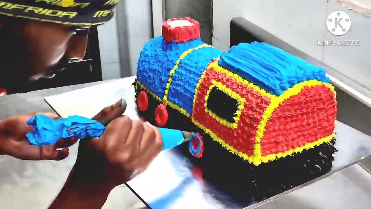 train toy shaped cake