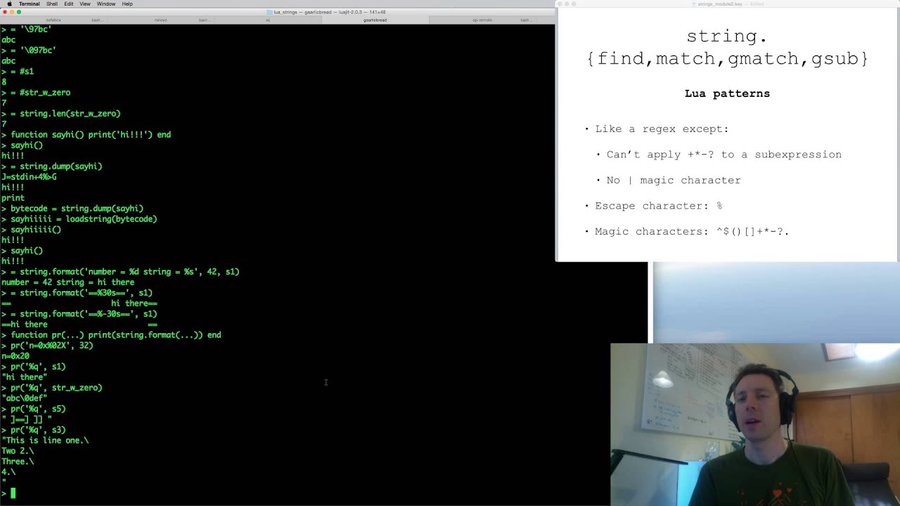 Learn the Lua string module