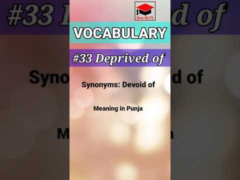 IELTS vocabulary band 9 word | Deprived of | ielts speaking | ielts writing #GK #shorts