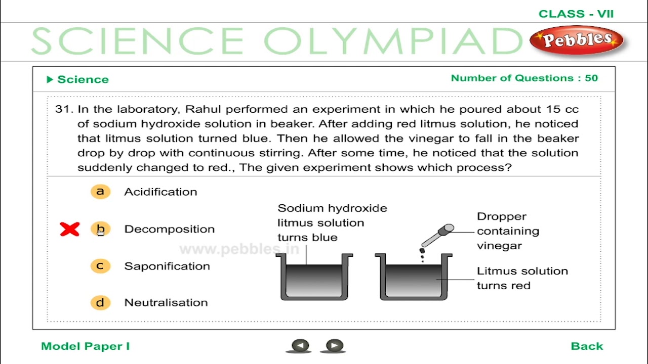 Olympiad 7th Science || Model Paper || Olympiad Exam Preparation || Practice || Part-1
