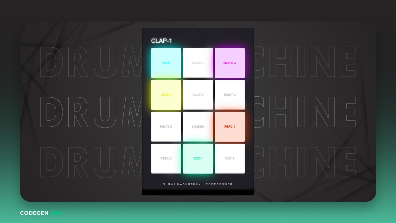How to Code a Drum Machine from Scratch with HTML, CSS & JavaScript | Step-by-Step Tutorial