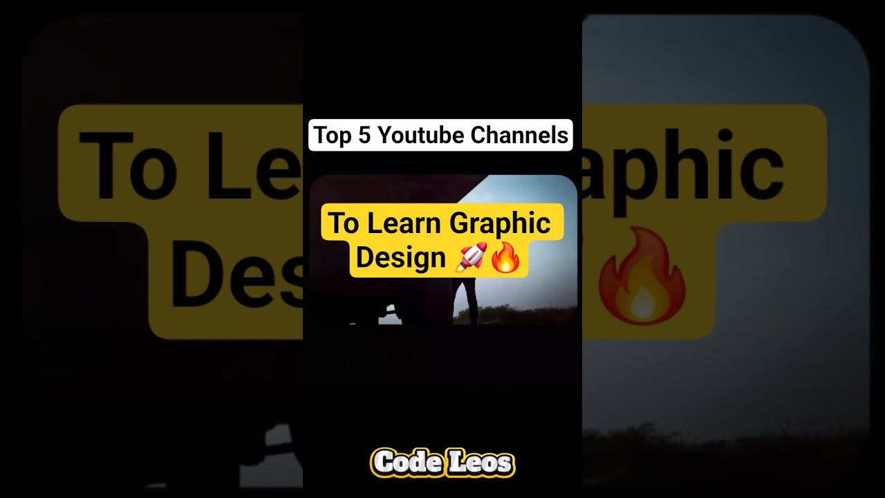 Top 5 BEST YouTube Channels to Learn Graphic Design for FREE! 🎨🔥 #Shorts #graphicdesign #figma