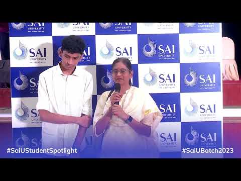 Listen to Mukilan and his mom (#Batch2023) talk about his experience of joining Sai University.
