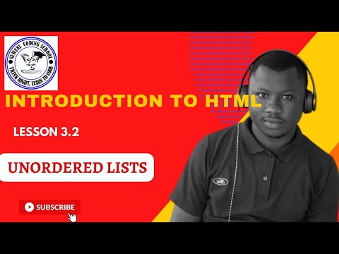 Lesson 3.2: Unordered Lists
