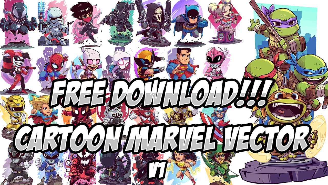 FREE DOWNLOAD CARTOON MARVEL VECTOR V1
