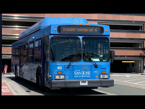 SJC Airport 2010 NFI C40LF #63 on route Economy Loop Clockwise