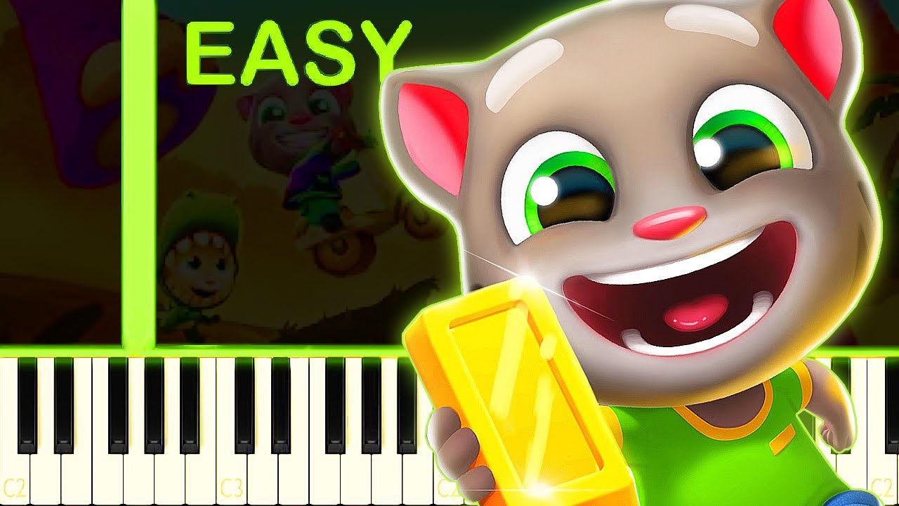 JURASSIC ERA THEME | TALKING TOM TIME RUSH - EASY Piano Tutorial