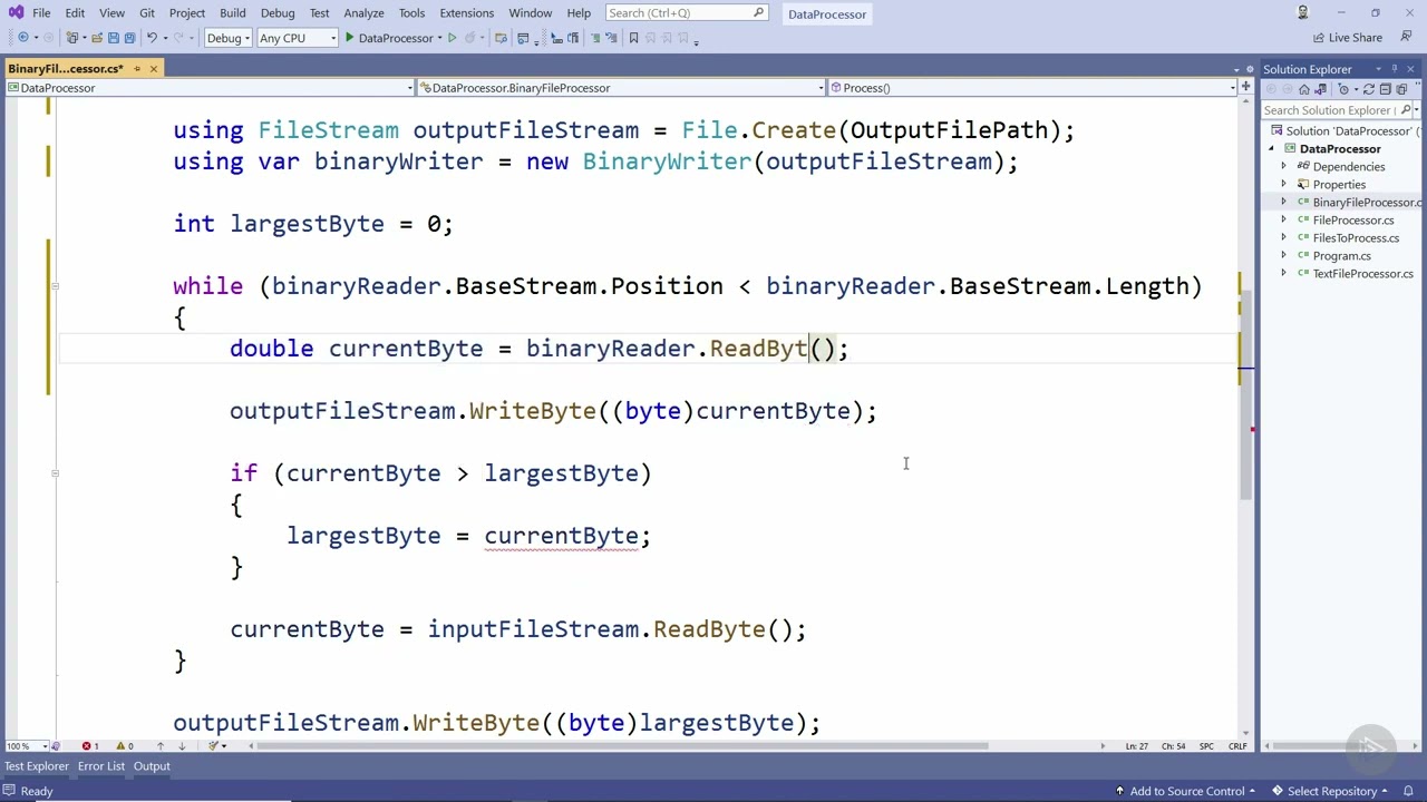 5.10  Using BinaryReader and BinaryWriter