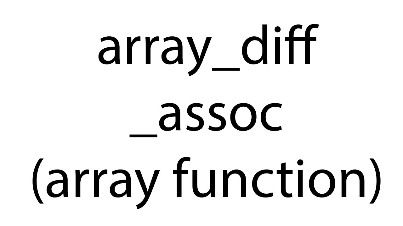 array_diff_assoc : array function: php bangla video tutorial