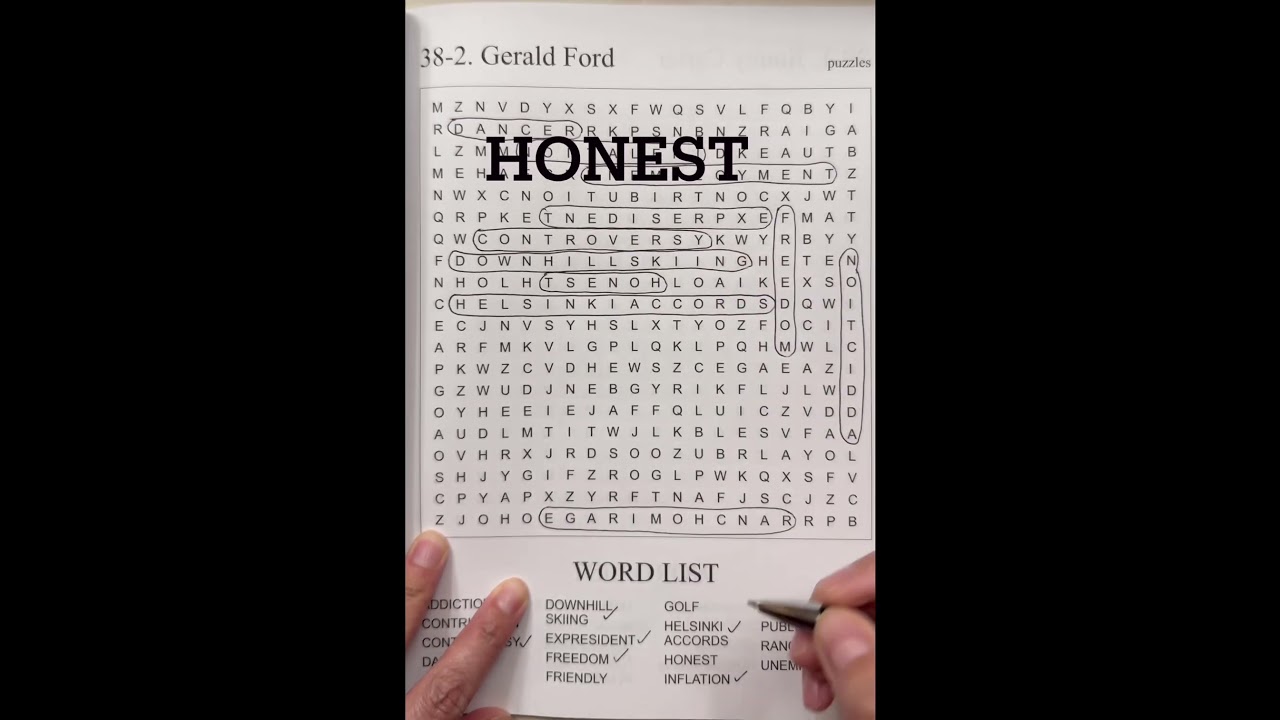 Word Search Gerald Ford 2 #shorts