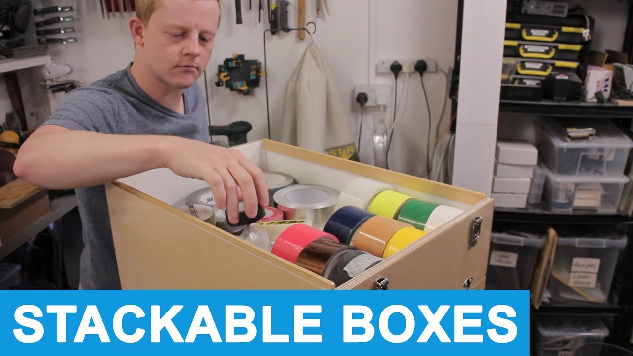 Woodworking: Wooden Stackable Storage Boxes