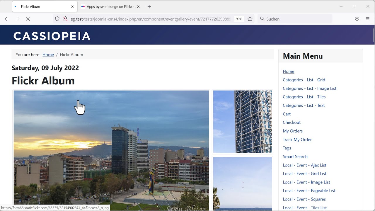 Event Gallery - Use Flickr images on your website