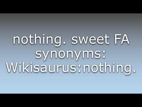 What does Sweet FA mean?