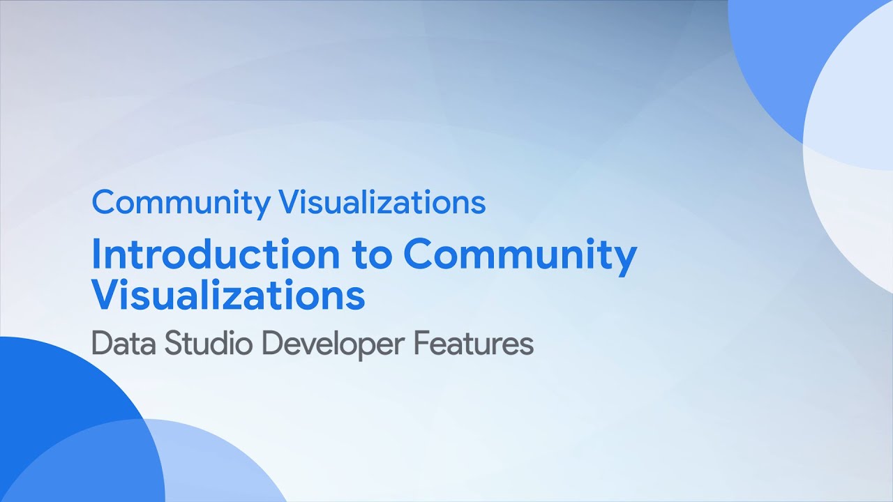 Community Visualizations: Introduction to Community Visualizations
