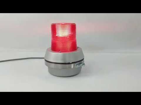 Edwards 51R-N5 Adaptabeacon Flashing Warning Light Red Signal 120V Alarm Noise