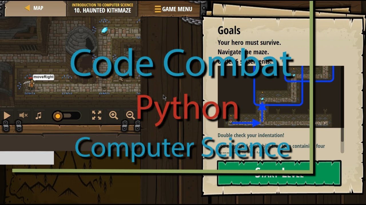 Code Combat Haunted Kithmaze - Level 10 Python Tutorial with Solution