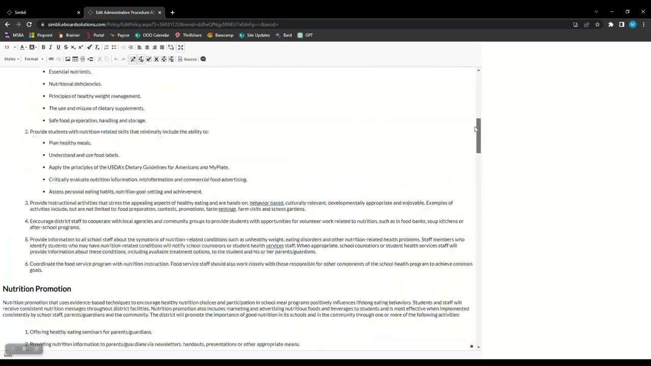 Simbli Editor Detailed