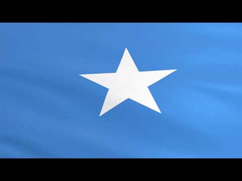 Flag of Somalia waving in the wind - Flag animation - Motion background - 4K UHD