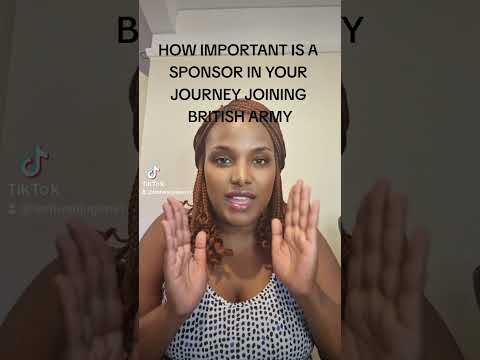 Importance of a sponsor /British army recruitment/commonwealth