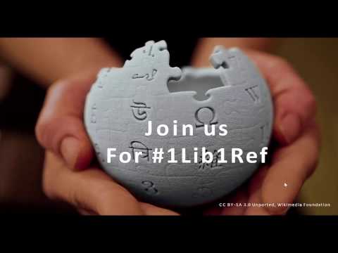 #1Lib1Ref - 1 Librarian adding 1 Reference to Wikipedia