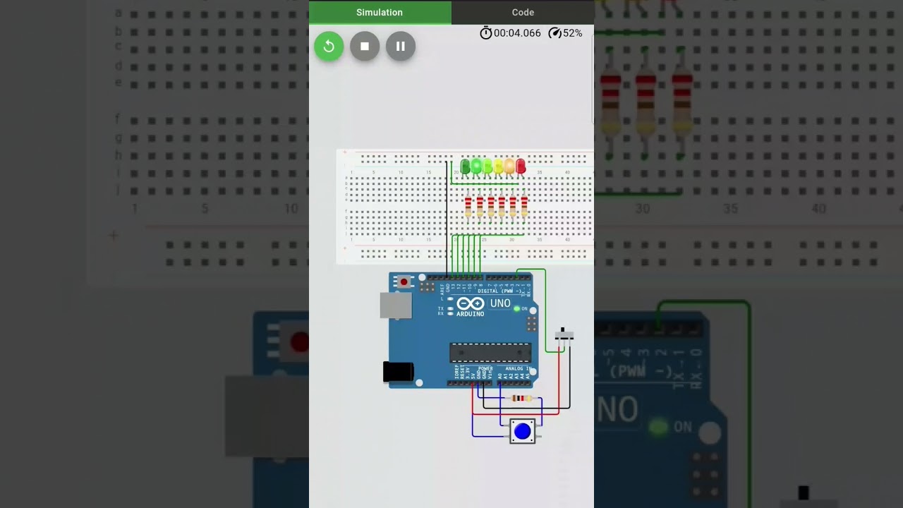 Mini LED game & breadboard - Wokwi
