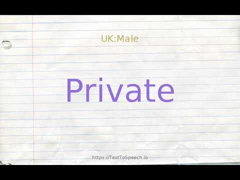 How to pronounce private