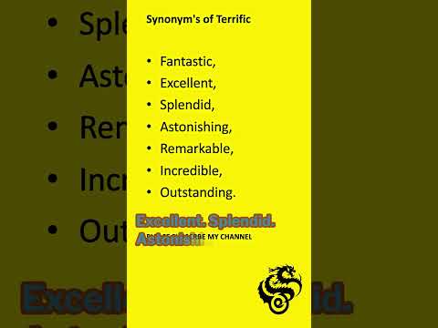 Synonyms of Terrific #shorts #video #viralvideo #english #ielts #language #trending #vocab #youtube
