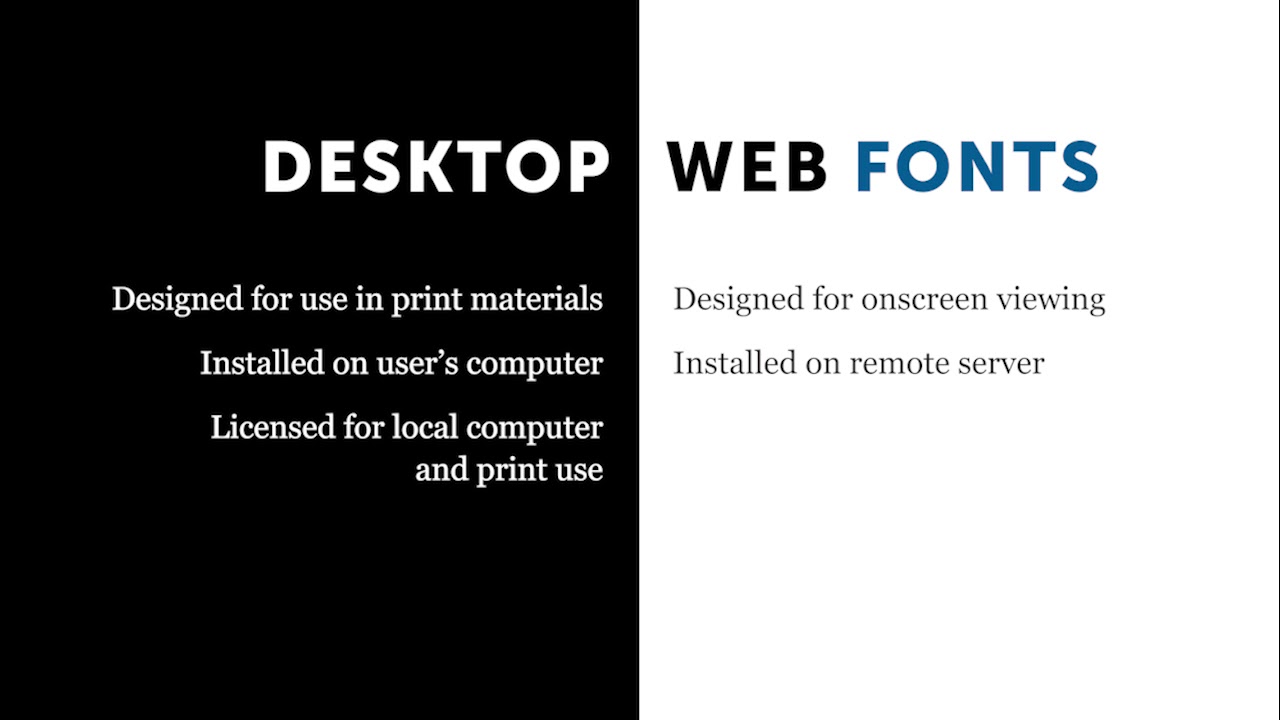 Typography Basics 4 | Desktop vs Web Fonts