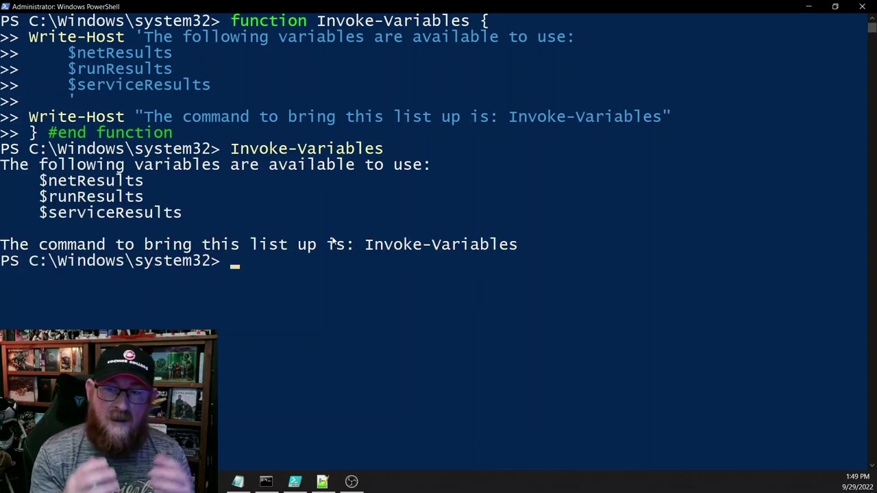 PowerShell 17 Creating a Function for our PowerShell Script