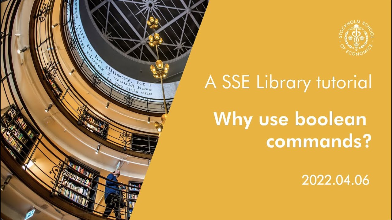 Why use boolean commands (and not rely your academic research entirely on Google / Google Scholar)