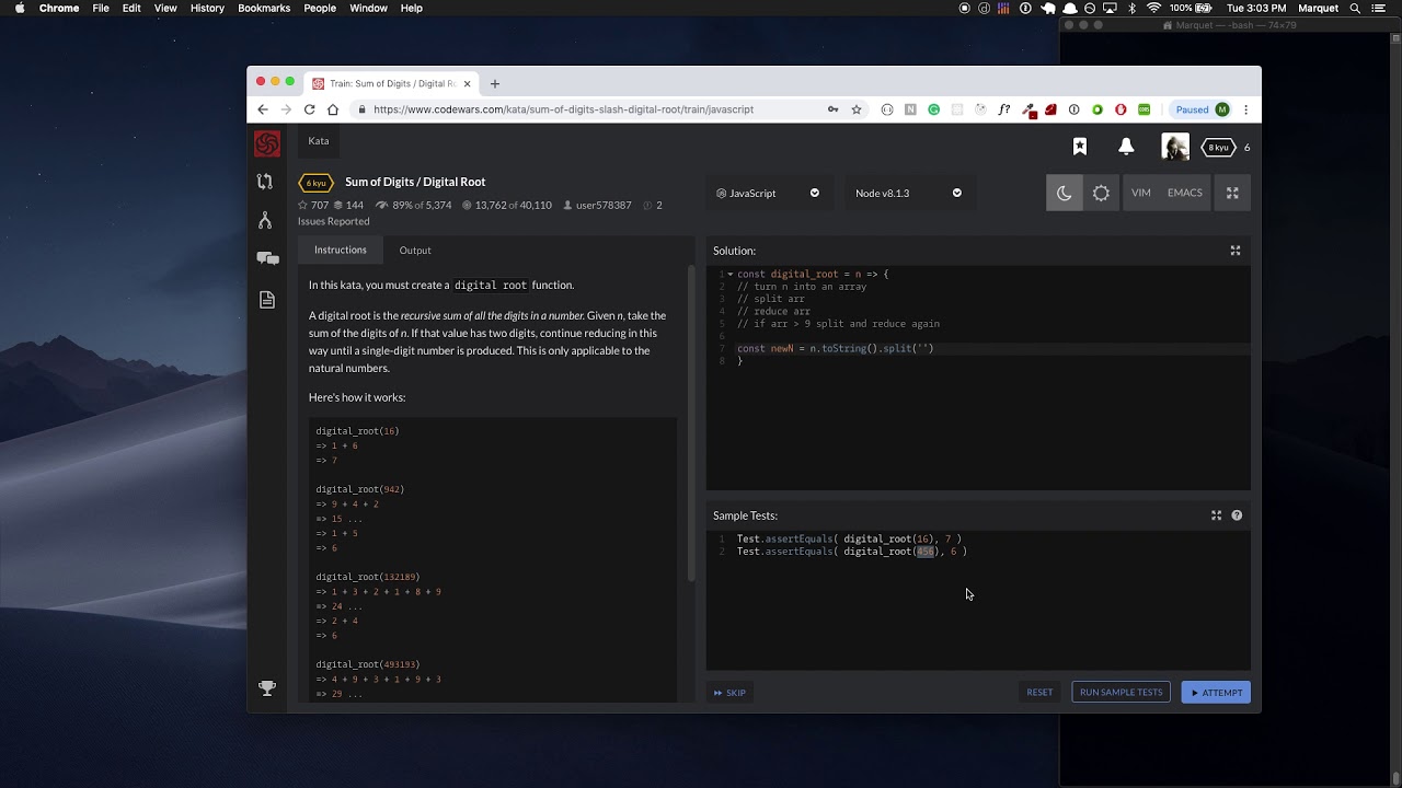 Sum of Digits/Digital Root [Codewars Kata]