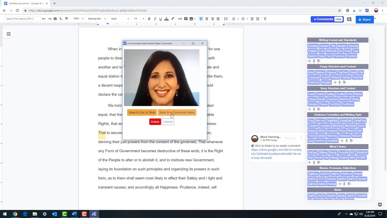 e-Comments Video Tutorial