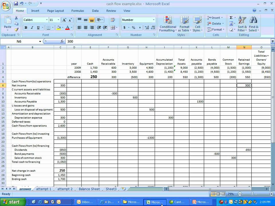 Statement of Cash Flows Part 1 w/ free downloadable workbook