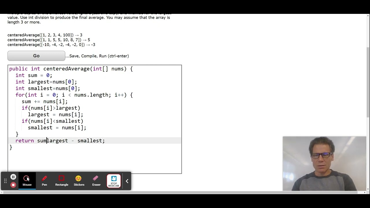 CodingBat Java Array-2 centeredAverage