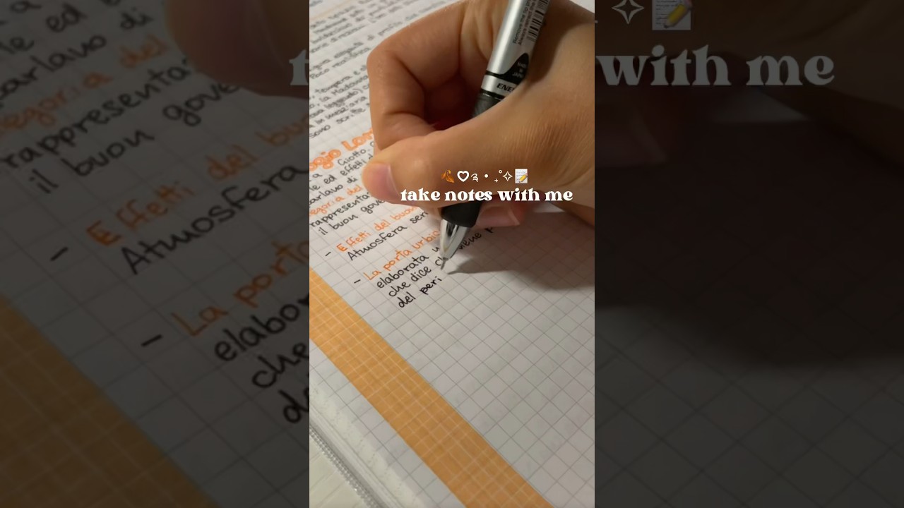 Study with me asmr 🍂📝 #asmr #notes #studyasmr #studying