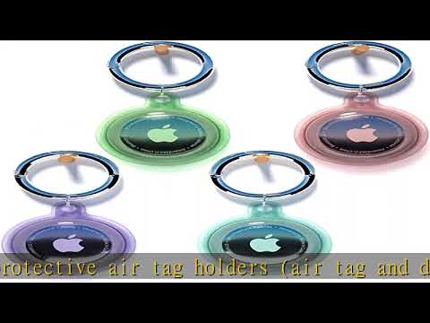 4 Pack Airtag Keychain Waterproof, Air Tag Holder for Apple Airtag GPS Tracker, Soft Full-Body Shoc