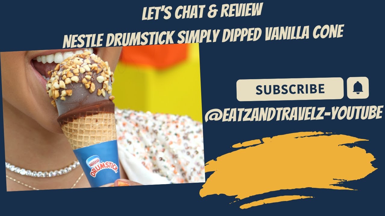 Nestle Drumstick Simply Dipped Vanilla Cone Review! #mukbang
