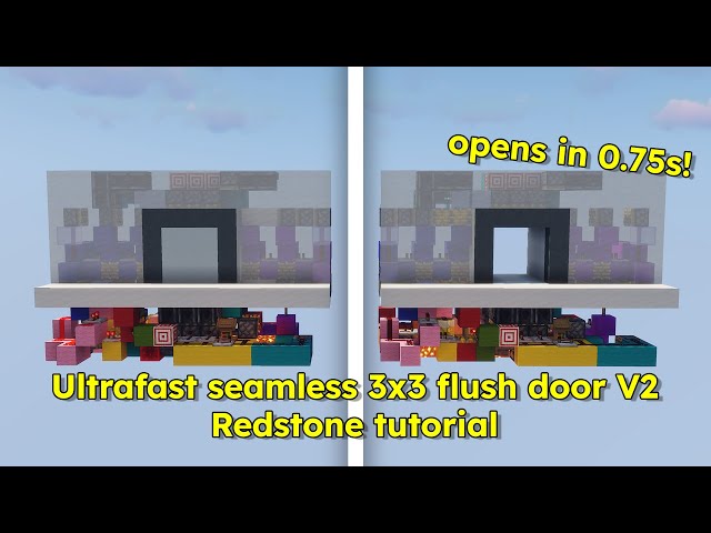 fast seamless 3x3 flush door V2 Minecraft Map